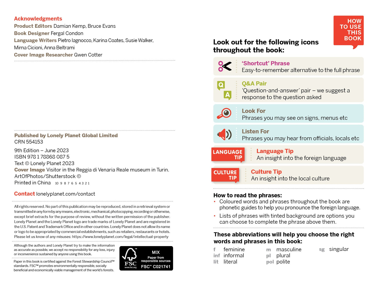 Italian Phrasebook & Dictionary - Book