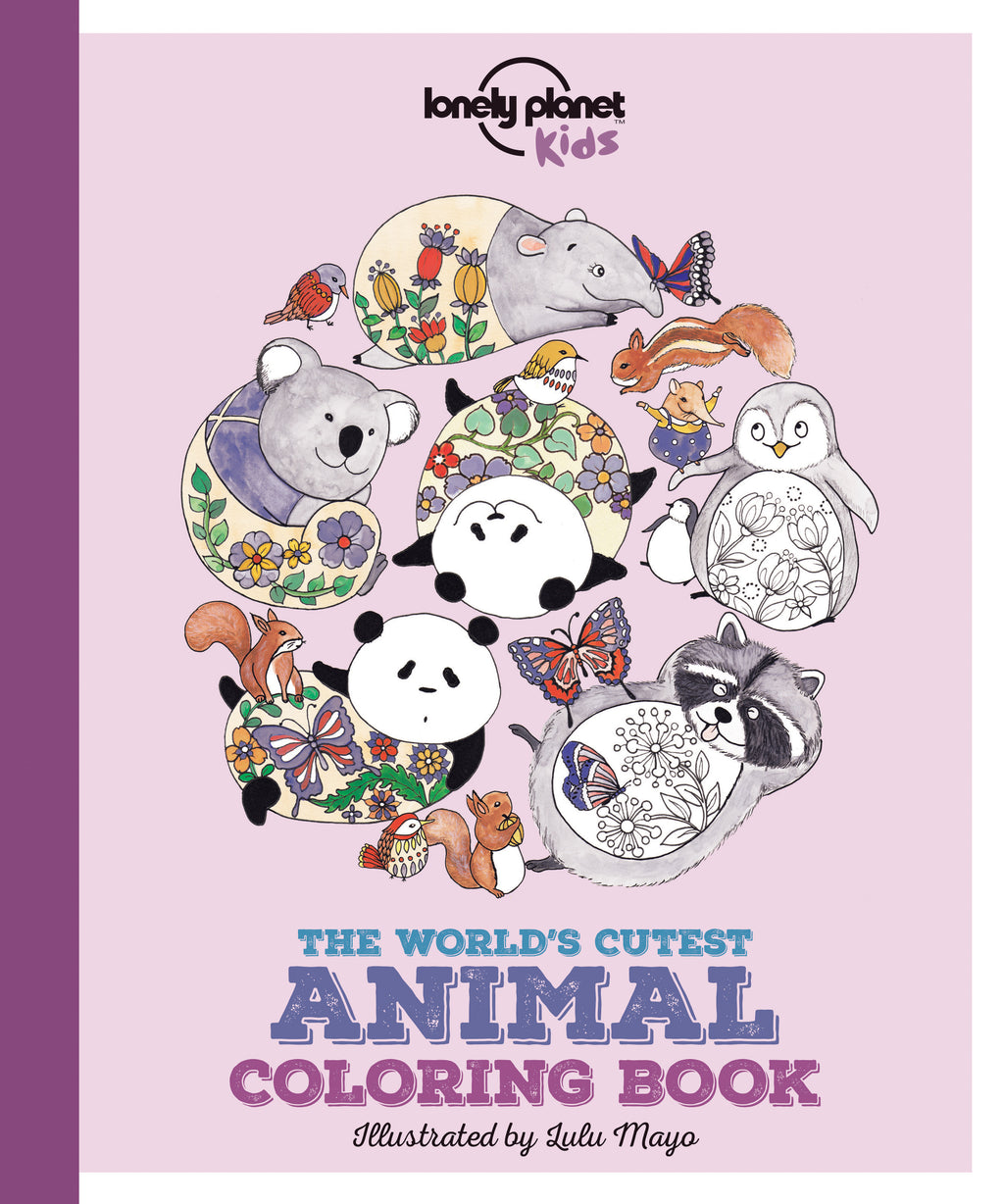 kids animal coloring book cover