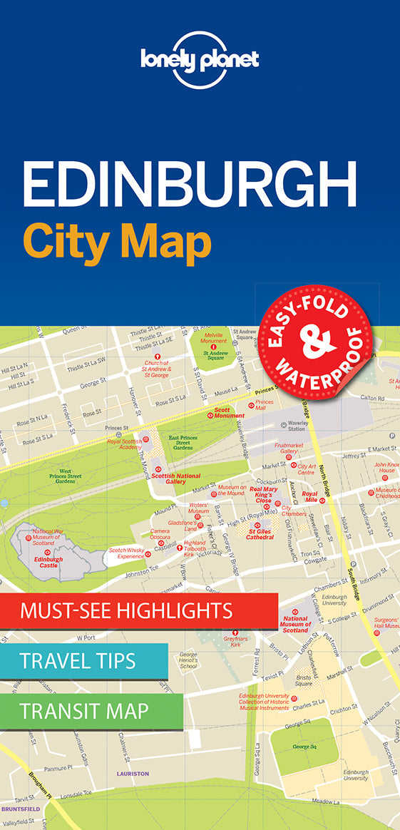 Edinburgh City Map - Lonely Planet Shop