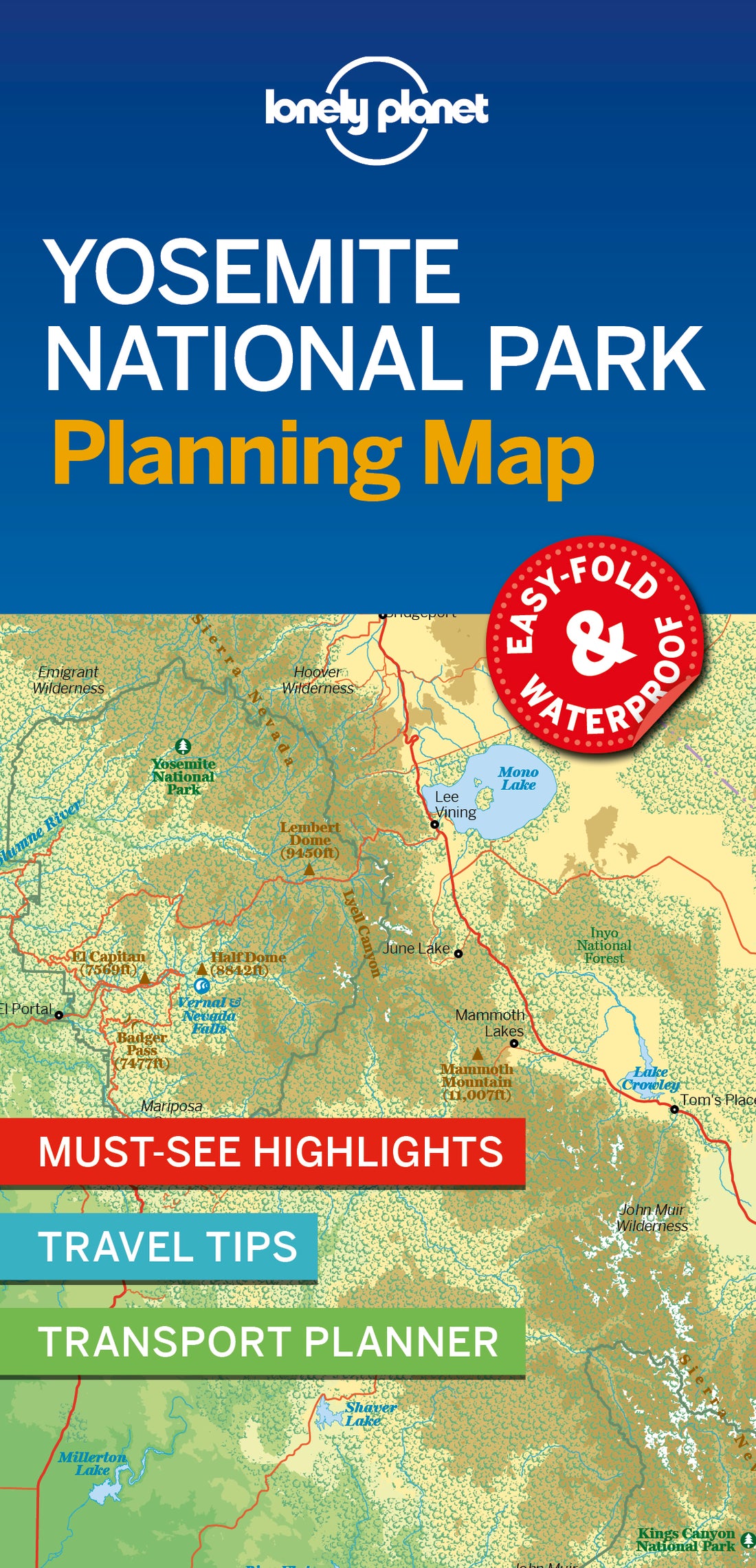 Yosemite National Park Planning Map - Lonely Planet Online Shop