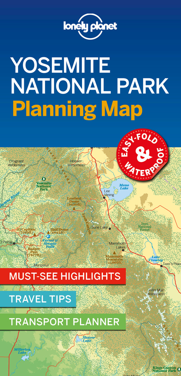 Yosemite National Park Planning Map - Lonely Planet Online Shop